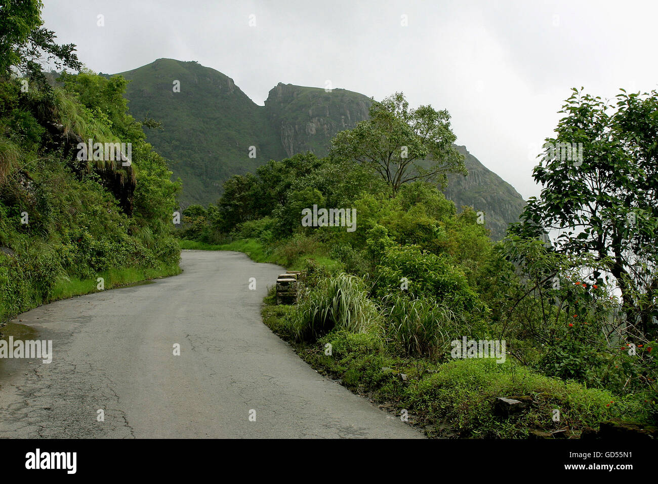 Hill side view Stock Photo - Alamy