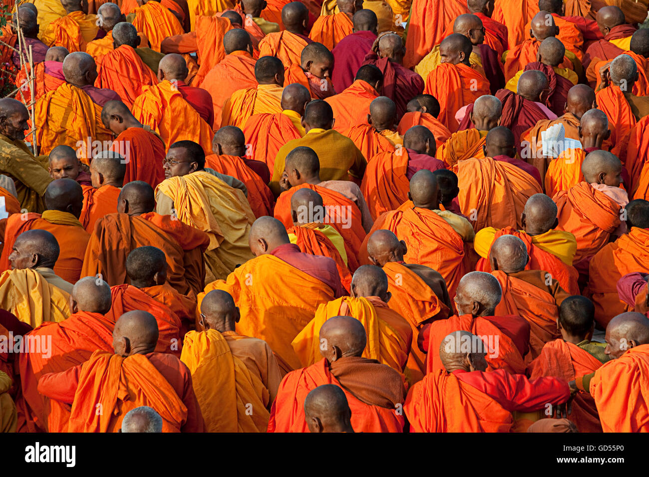 Pilgrims attending a prayer ceremony Stock Photo - Alamy