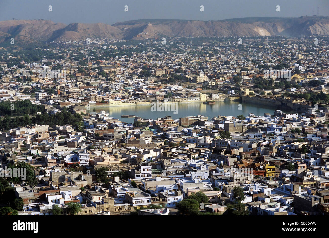 Aerial view of the pink city Stock Photo - Alamy