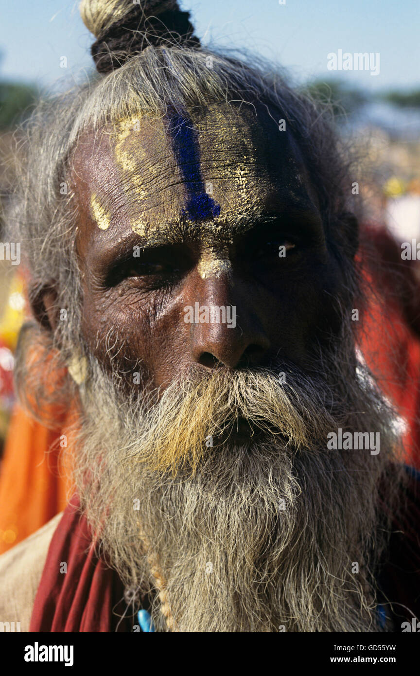 Portrait of a sadhu Stock Photo - Alamy