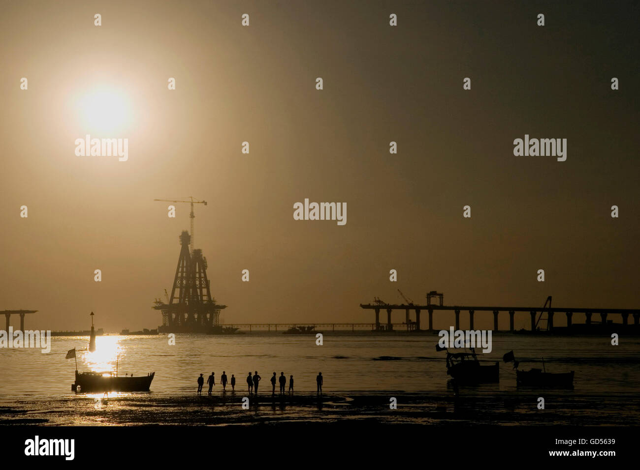 Construction of Bandra Worli Sea Link Stock Photo - Alamy