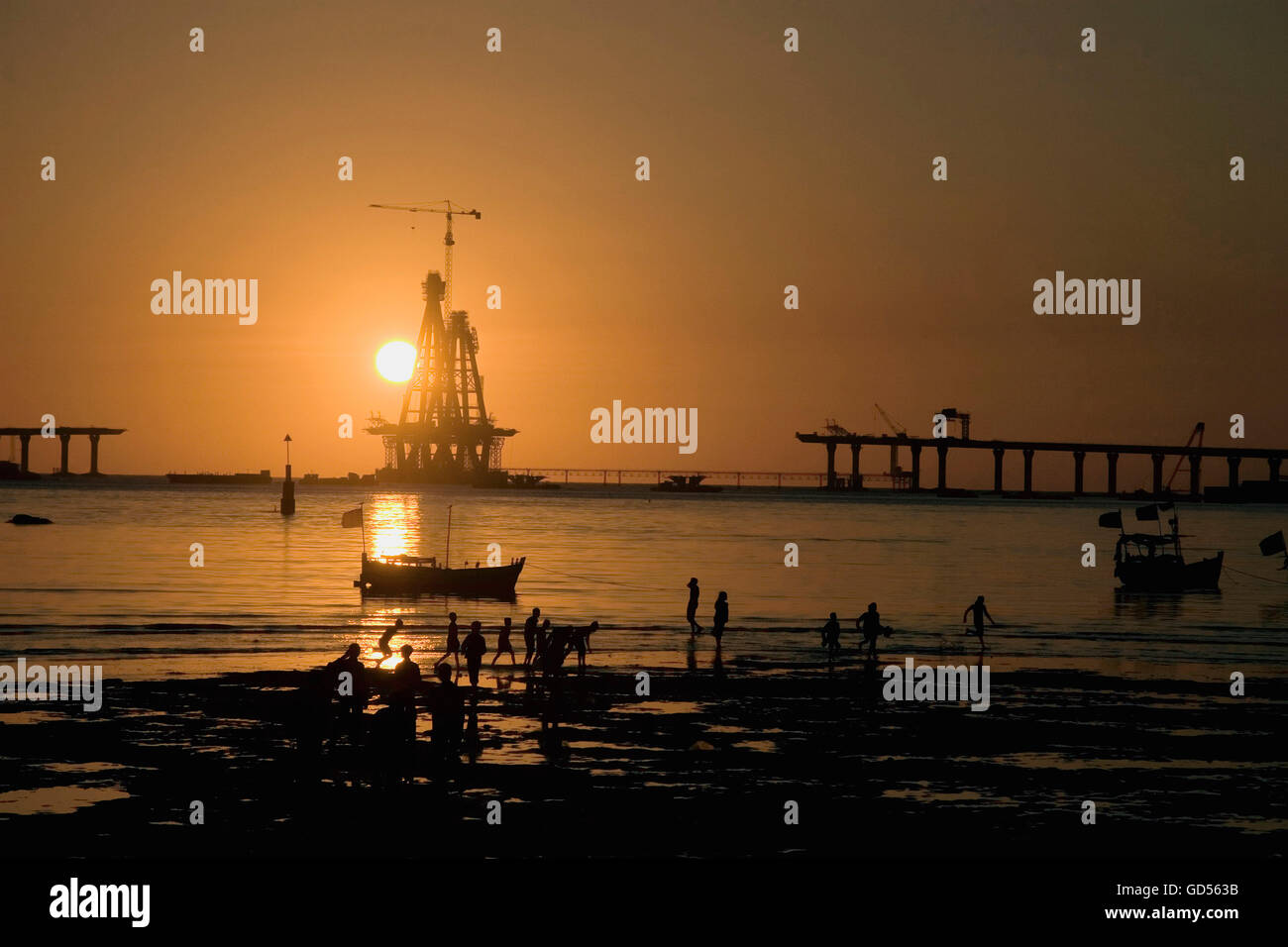 Construction of Bandra Worli Sea Link Stock Photo - Alamy