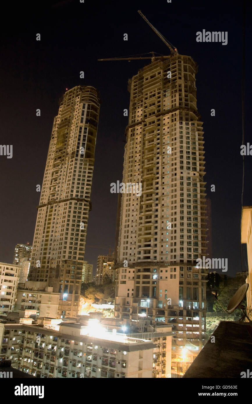 Construction of Tardeo Twin Towers Stock Photo - Alamy