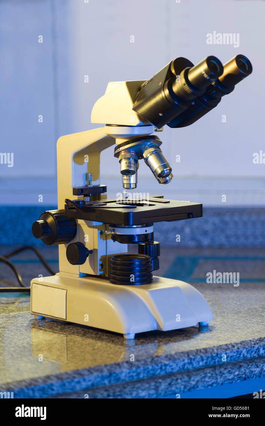 Labratory Microscope Ready for Sample Testing Stock Photo - Alamy