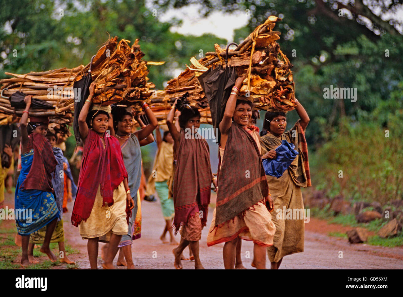 Women carrying sticks hi-res stock photography and images - Alamy
