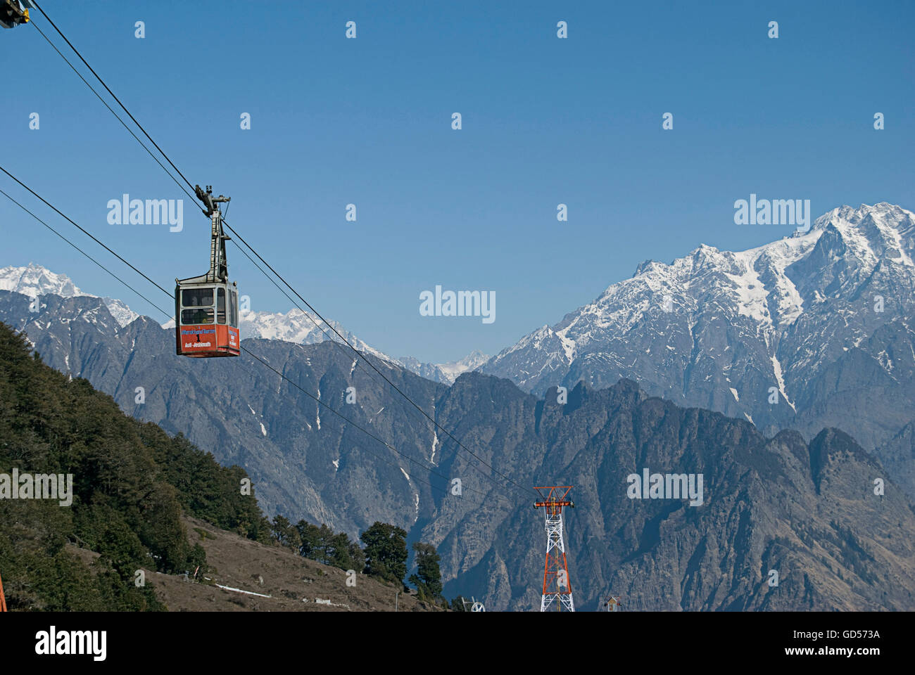 Journey by cable car Stock Photo - Alamy