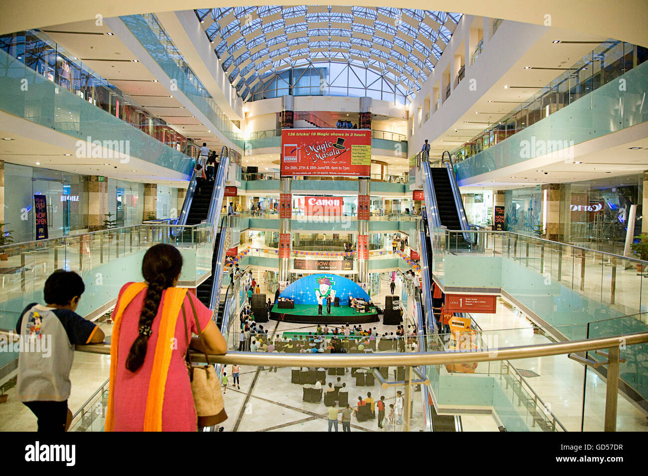 Family at Ambi Mall Stock Photo - Alamy