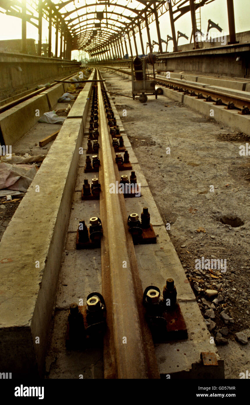 Construction of metro station Stock Photo - Alamy