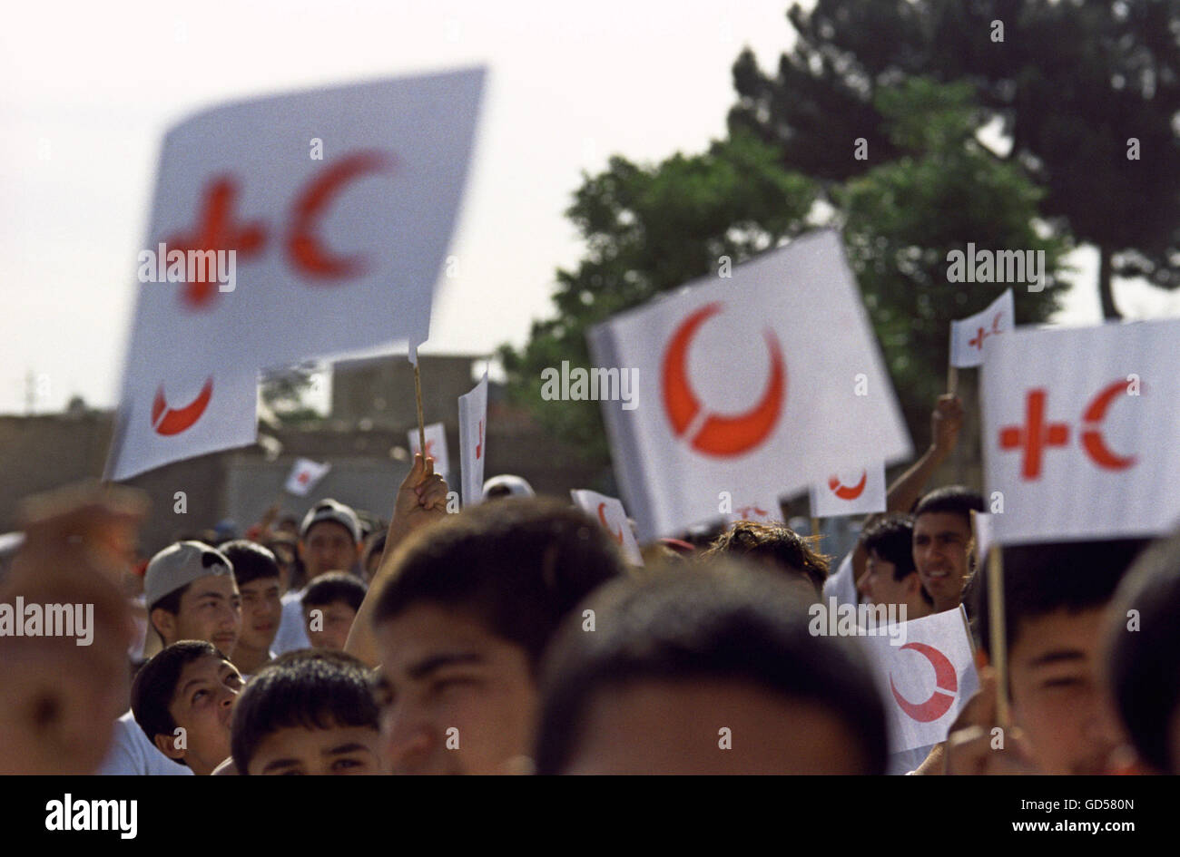 Children in a Red Cross procession Stock Photo - Alamy