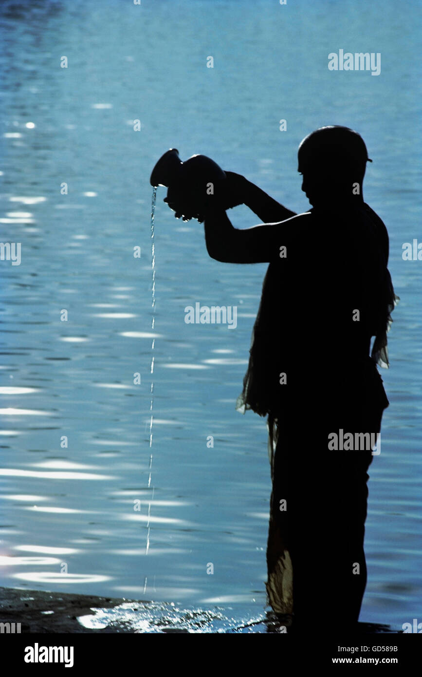 Priest performing a ritual Stock Photo - Alamy
