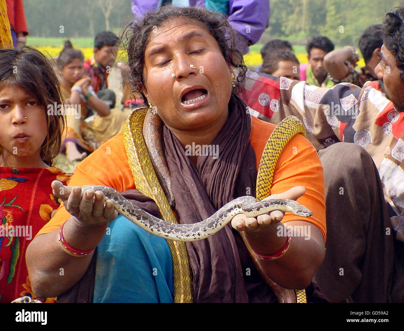 Snake charmer woman hi-res stock photography and images - Alamy