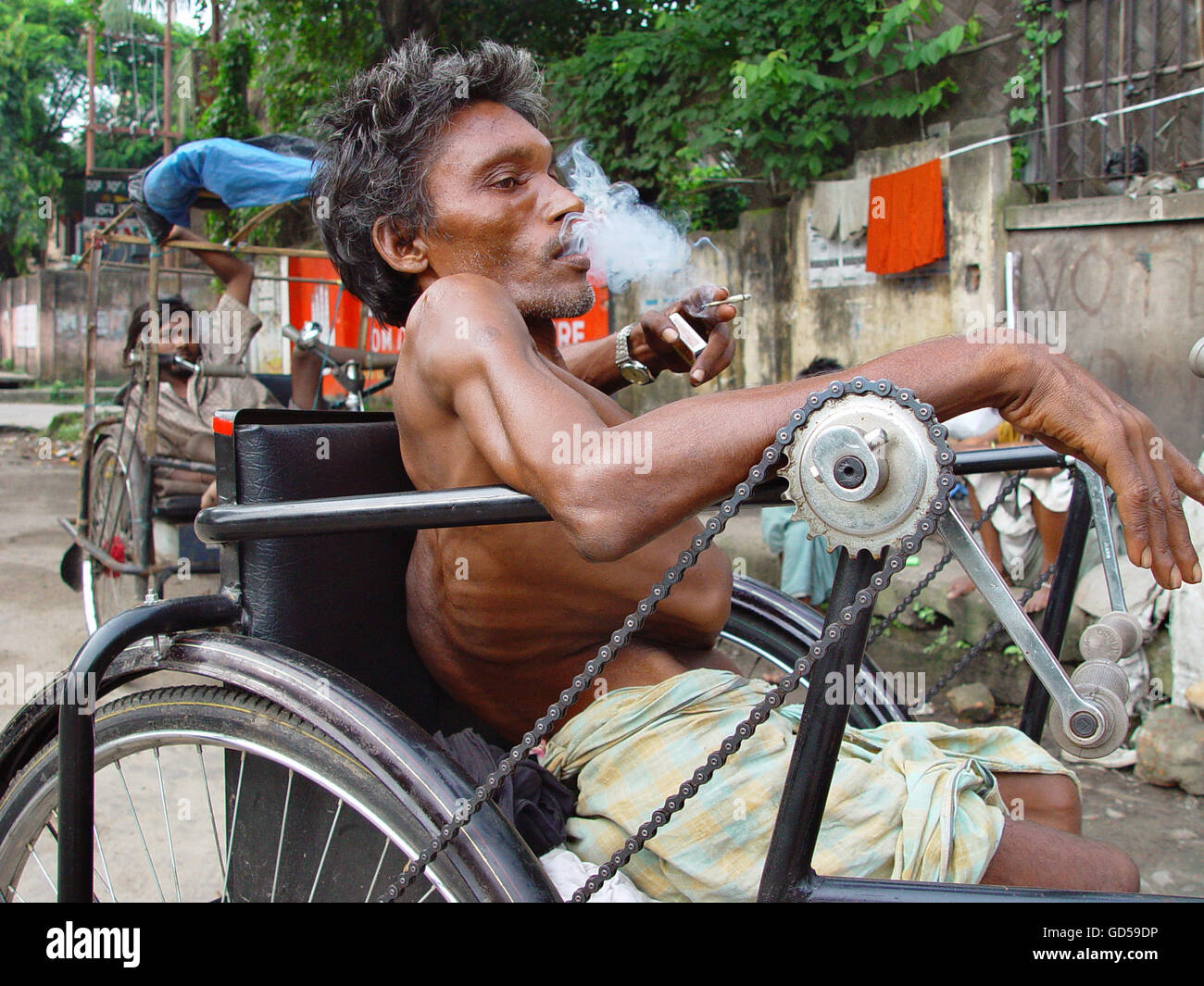 Beggar smoking hi-res stock photography and images - Alamy