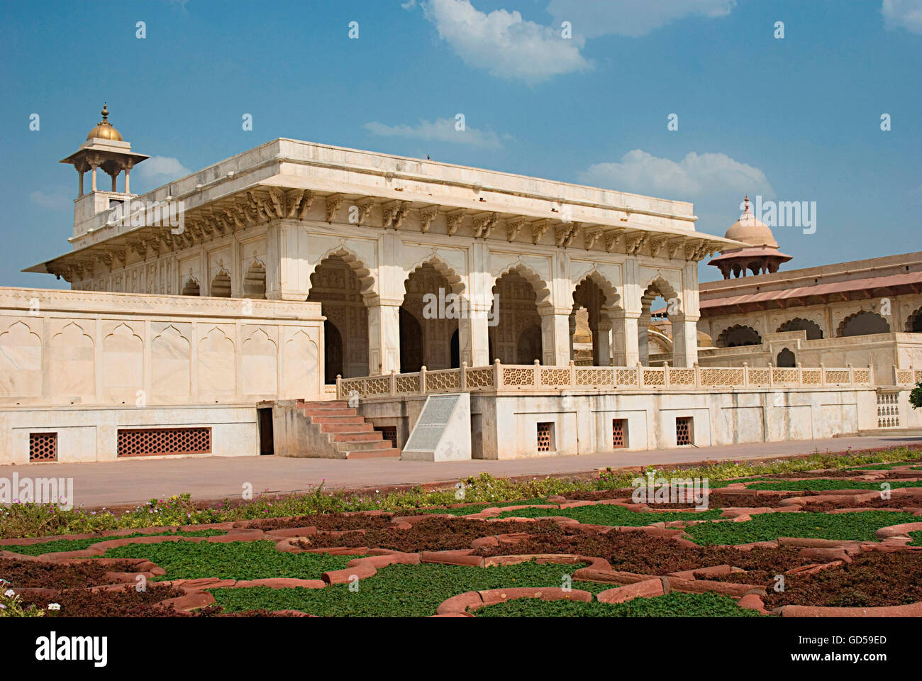 Interior courtyard of Red Fort Stock Photo - Alamy