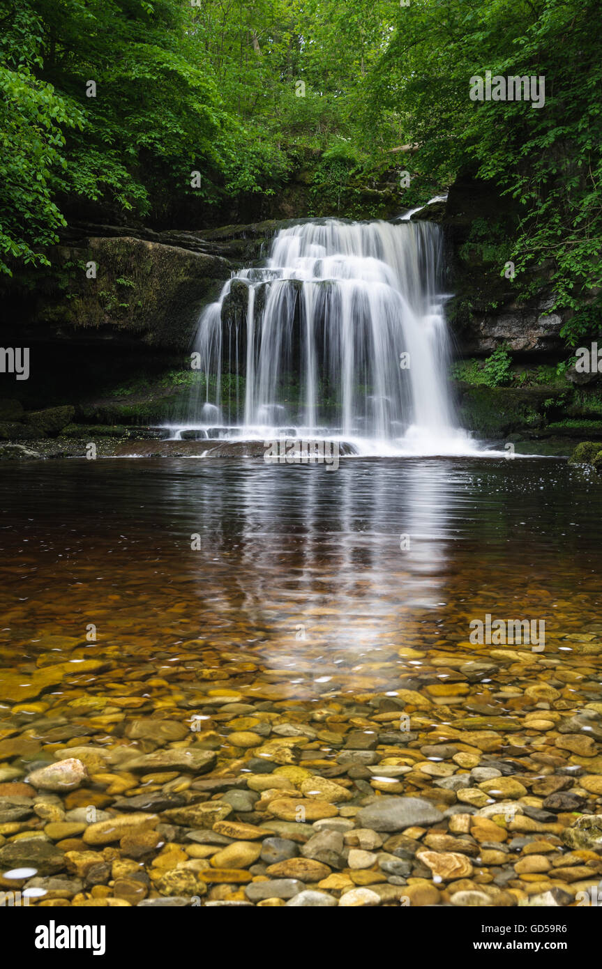 West Burton Cauldron Falls one of the waterfalls drawn by Turner during ...