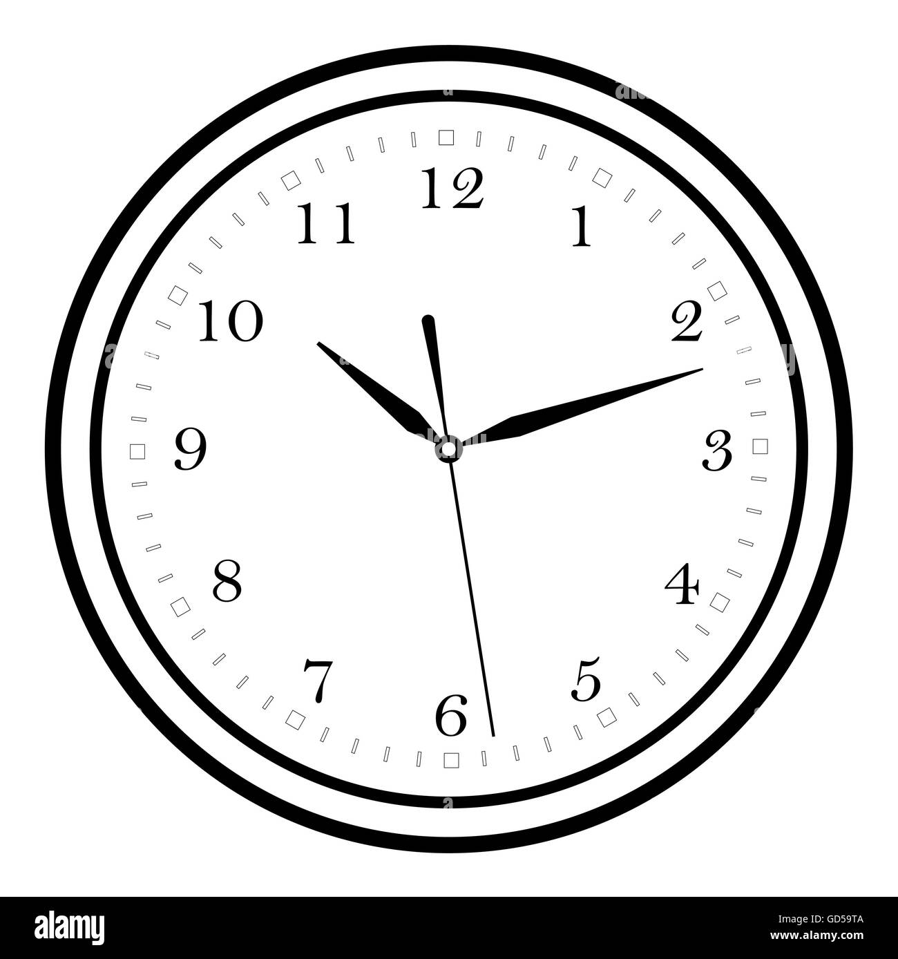 Clock black Cut Out Stock Images & Pictures - Alamy
