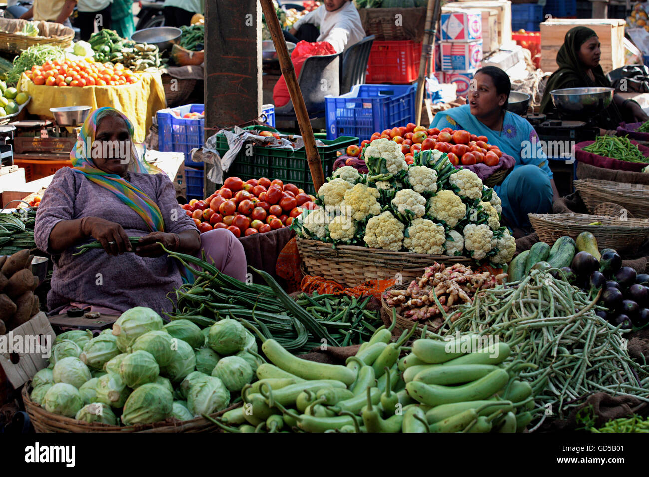 A vegetable market Stock Photo - Alamy