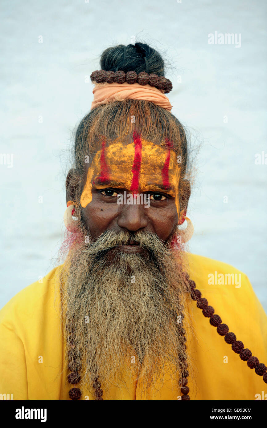 Portrait of a sadhu Stock Photo - Alamy