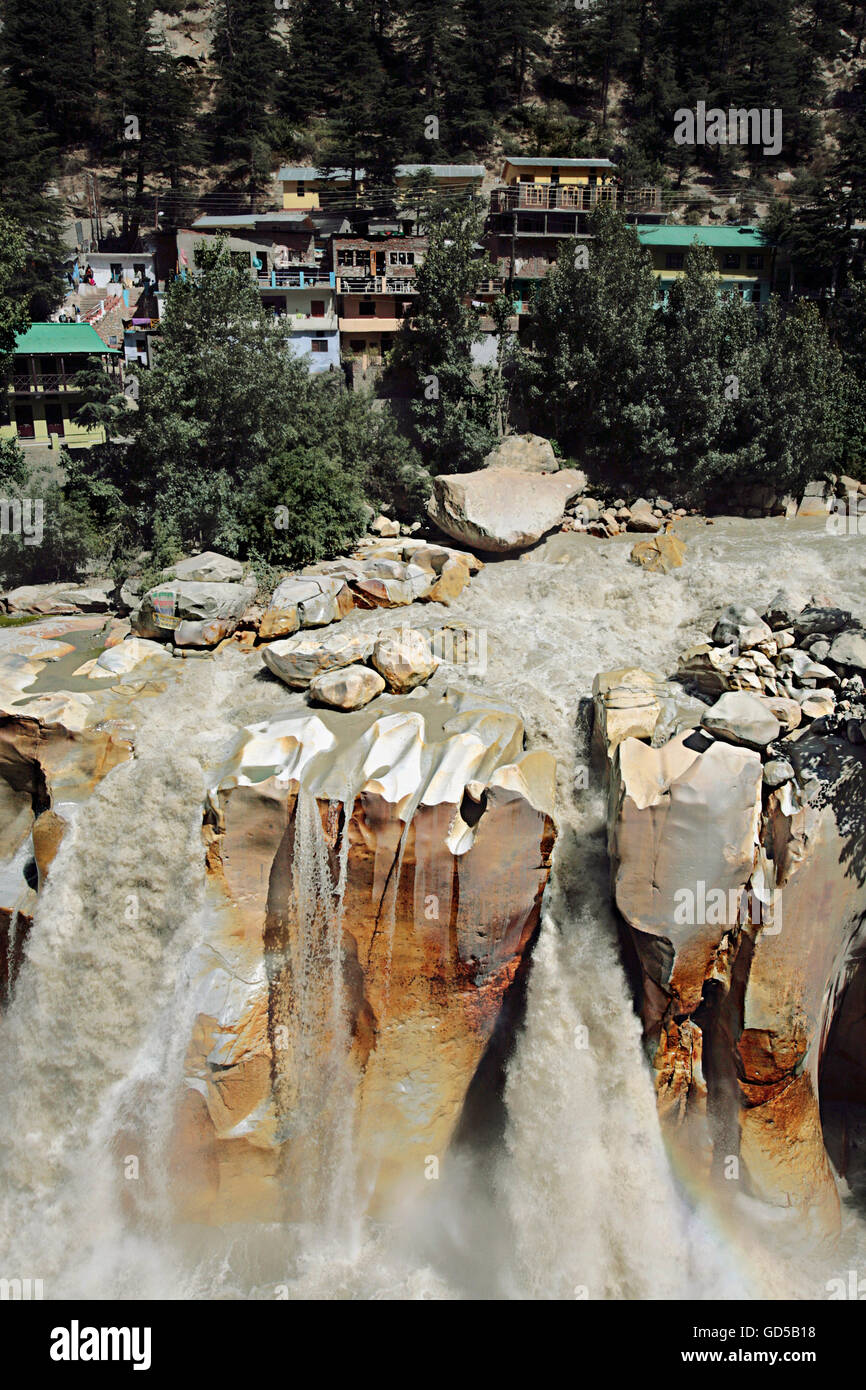 Waterfall gangotri river india hi-res stock photography and images - Alamy