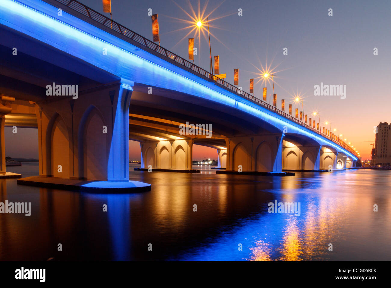 Business Bay Crossing in Dubai Creek Stock Photo - Alamy