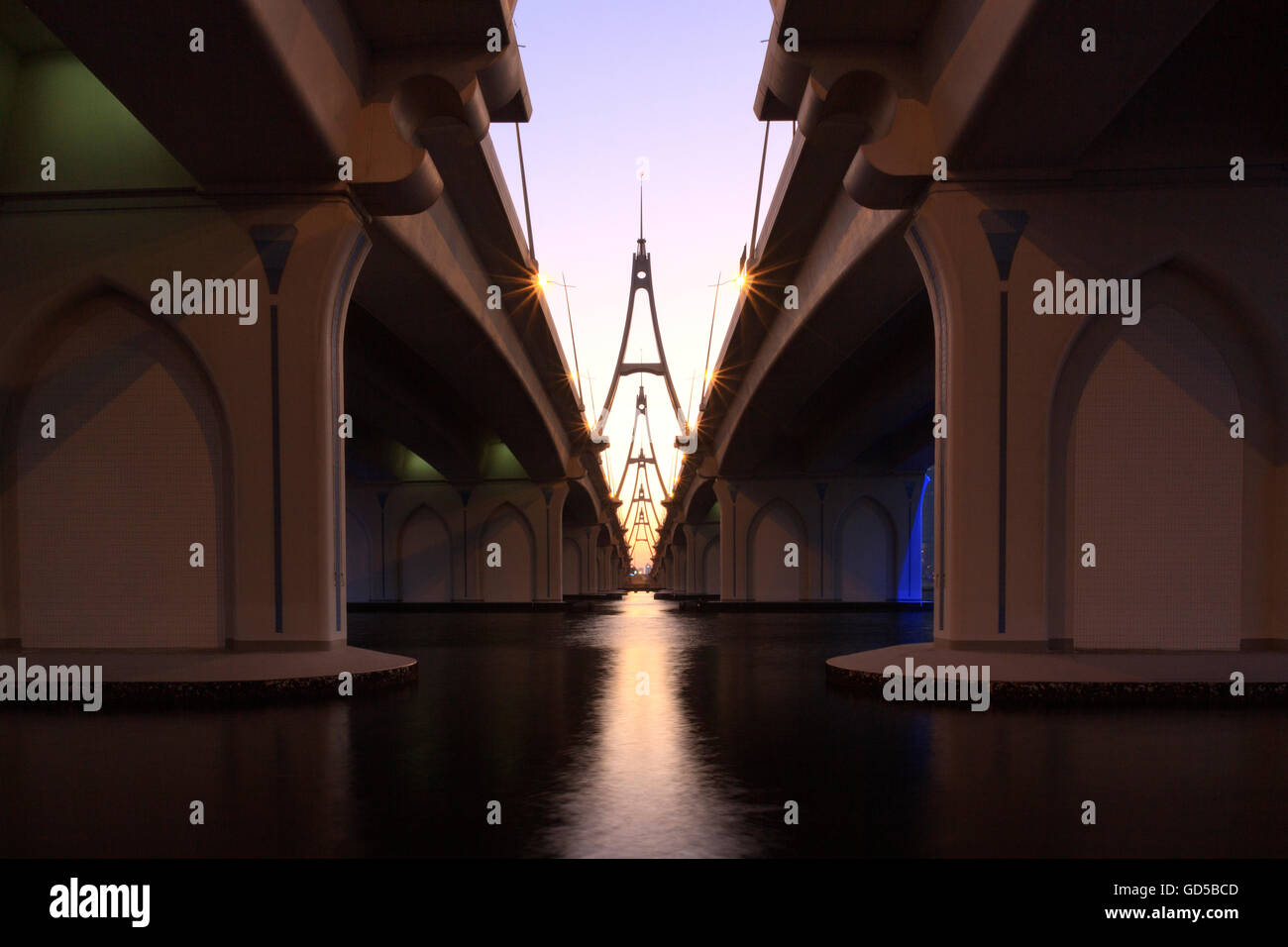 Business Bay Crossing in Dubai Creek Stock Photo - Alamy