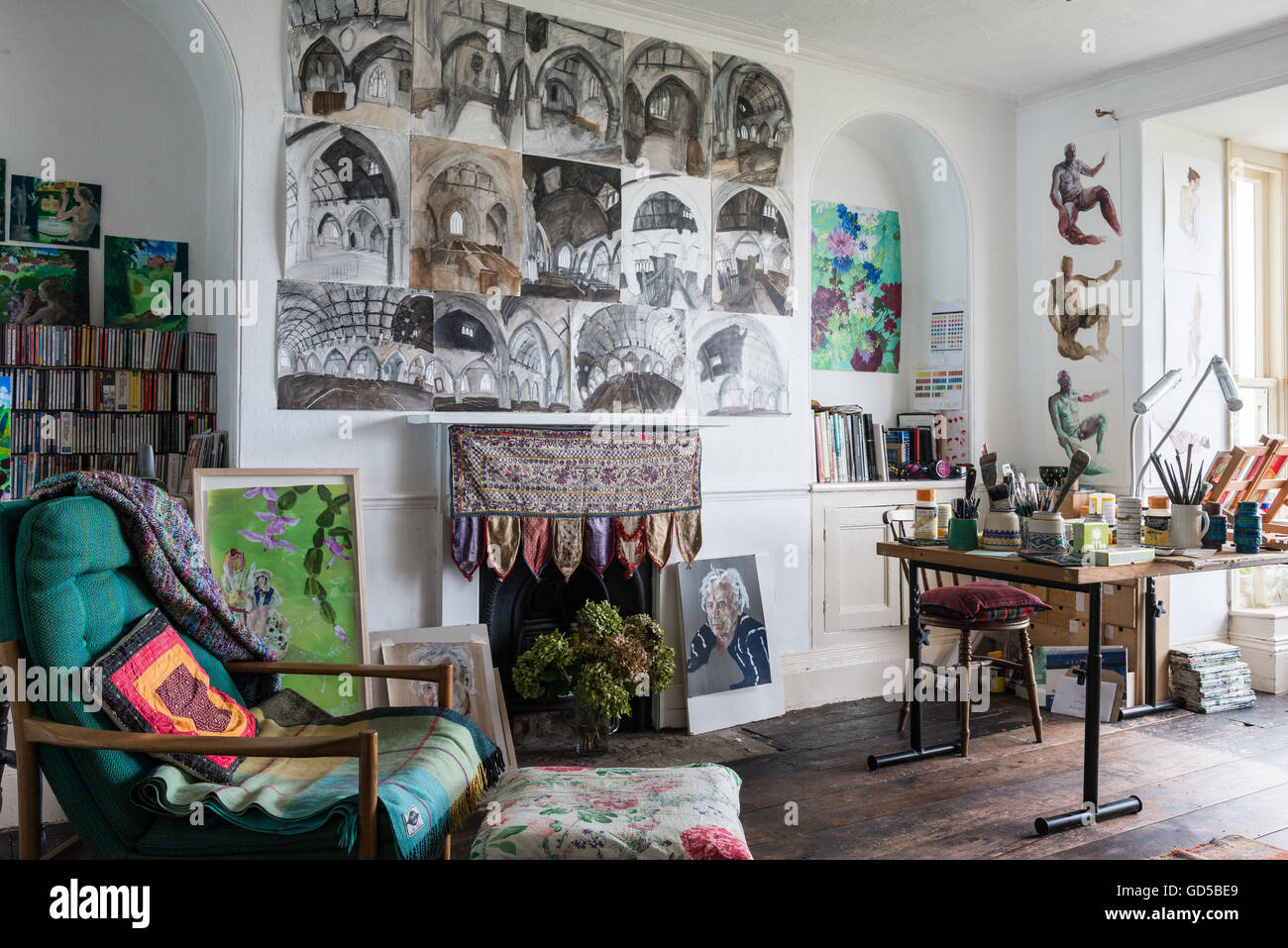 Art studio of Mark Rochester Stock Photo - Alamy