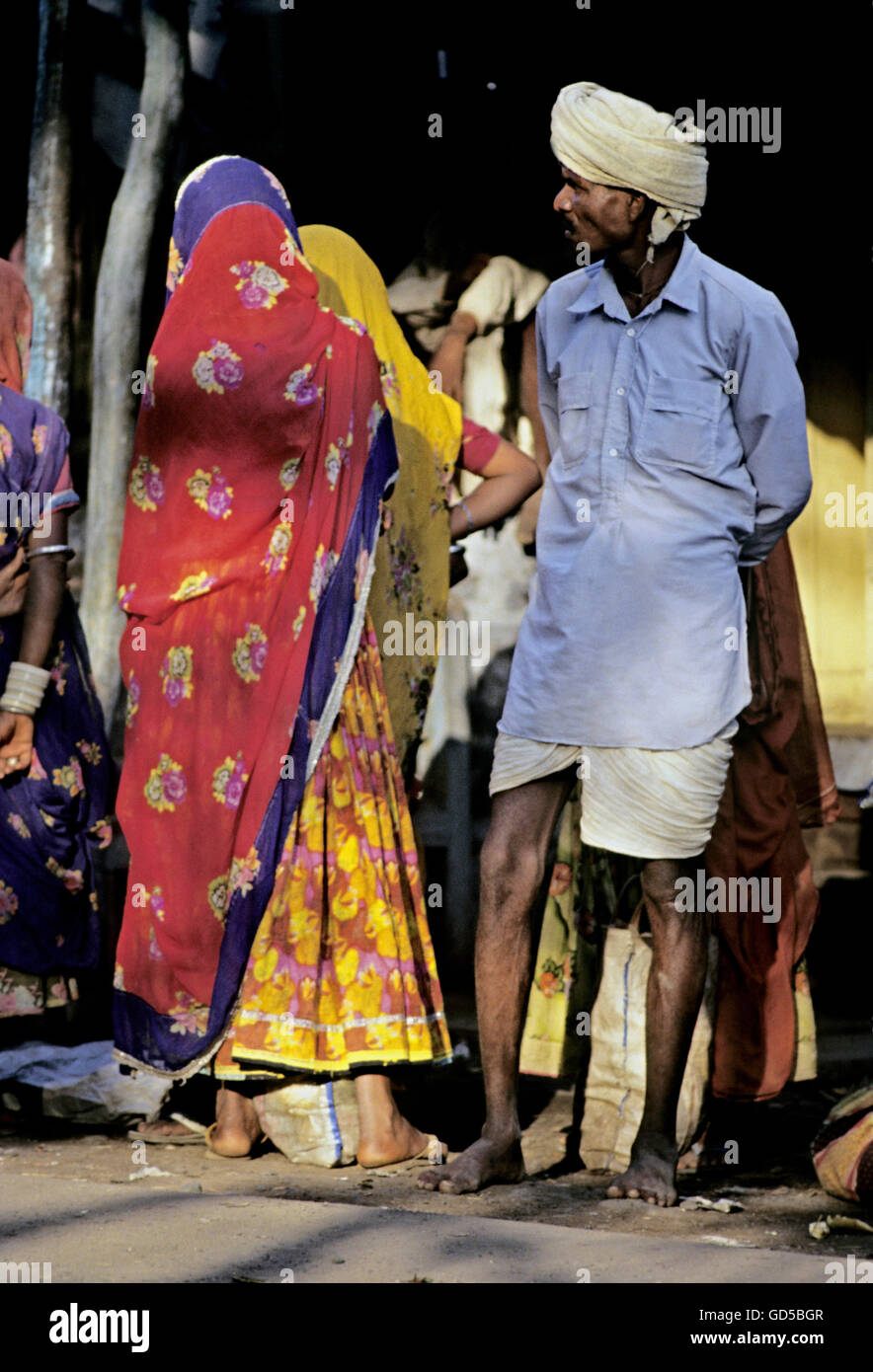 Bhil tribal market Stock Photo - Alamy