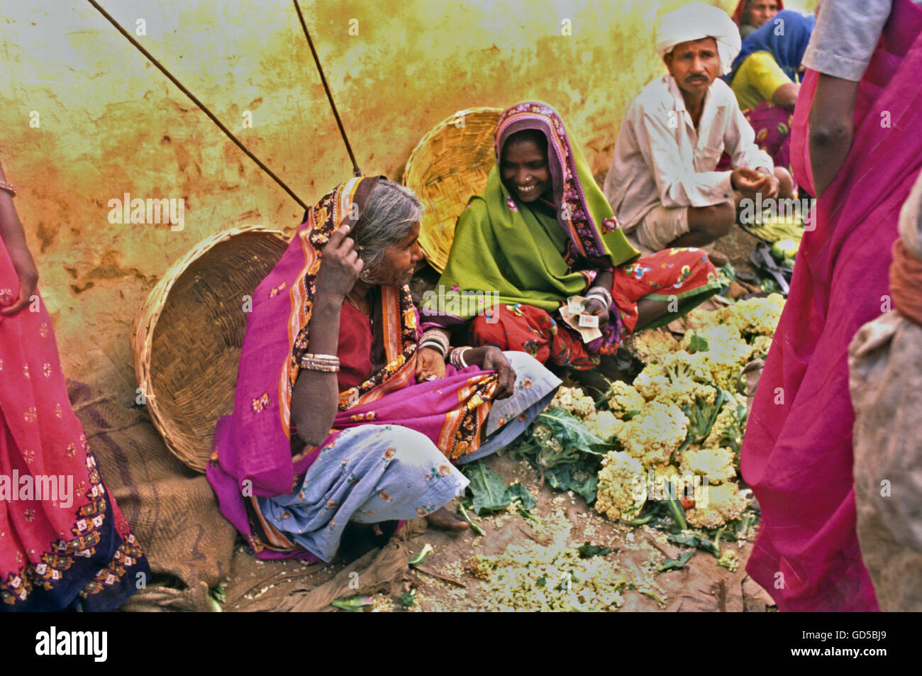 Bhil tribal market Stock Photo - Alamy