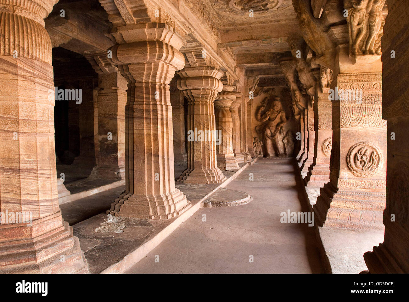 Cave dedicated to Vishnu Stock Photo - Alamy