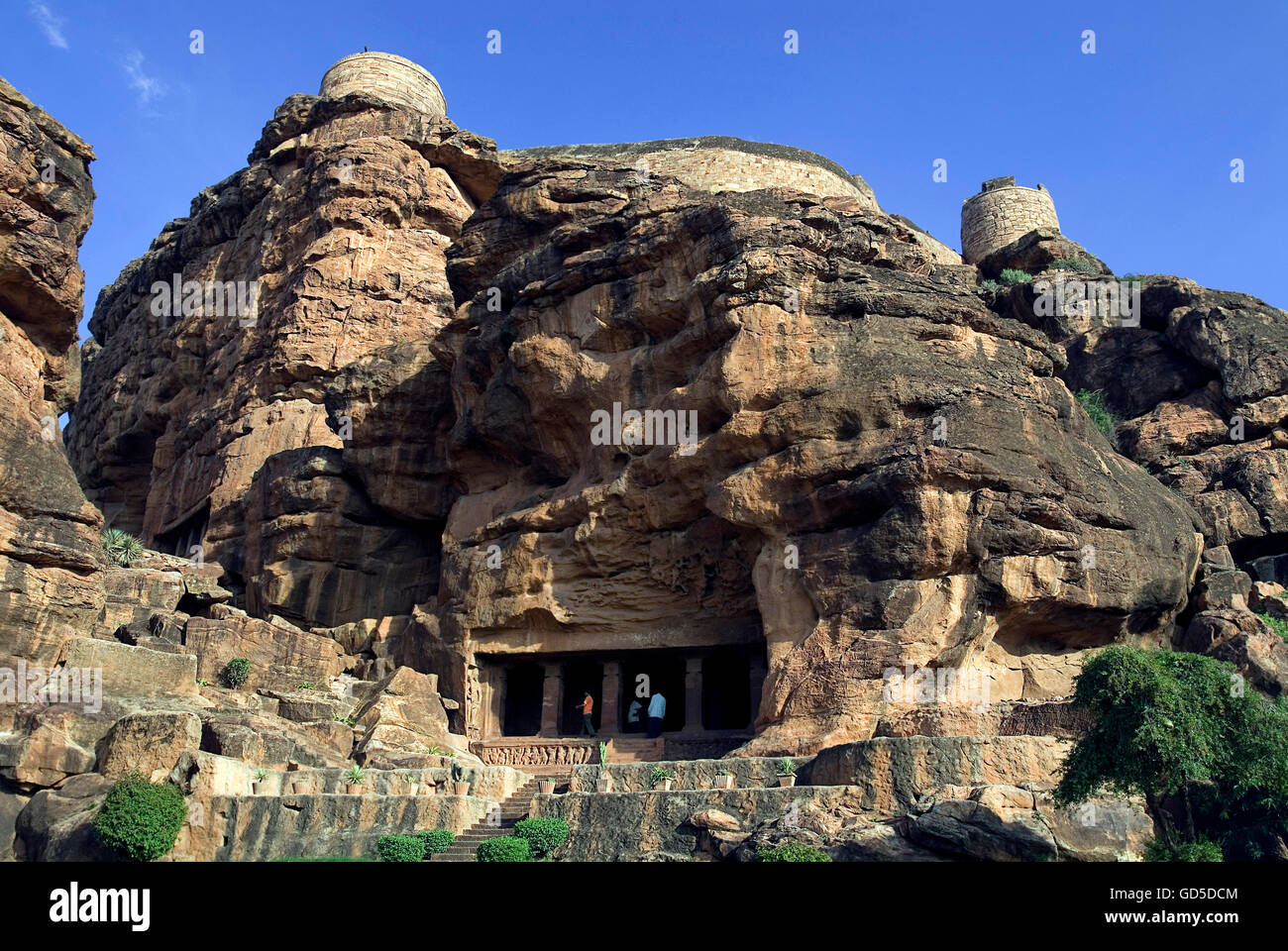 Badami cave temples hi-res stock photography and images - Alamy