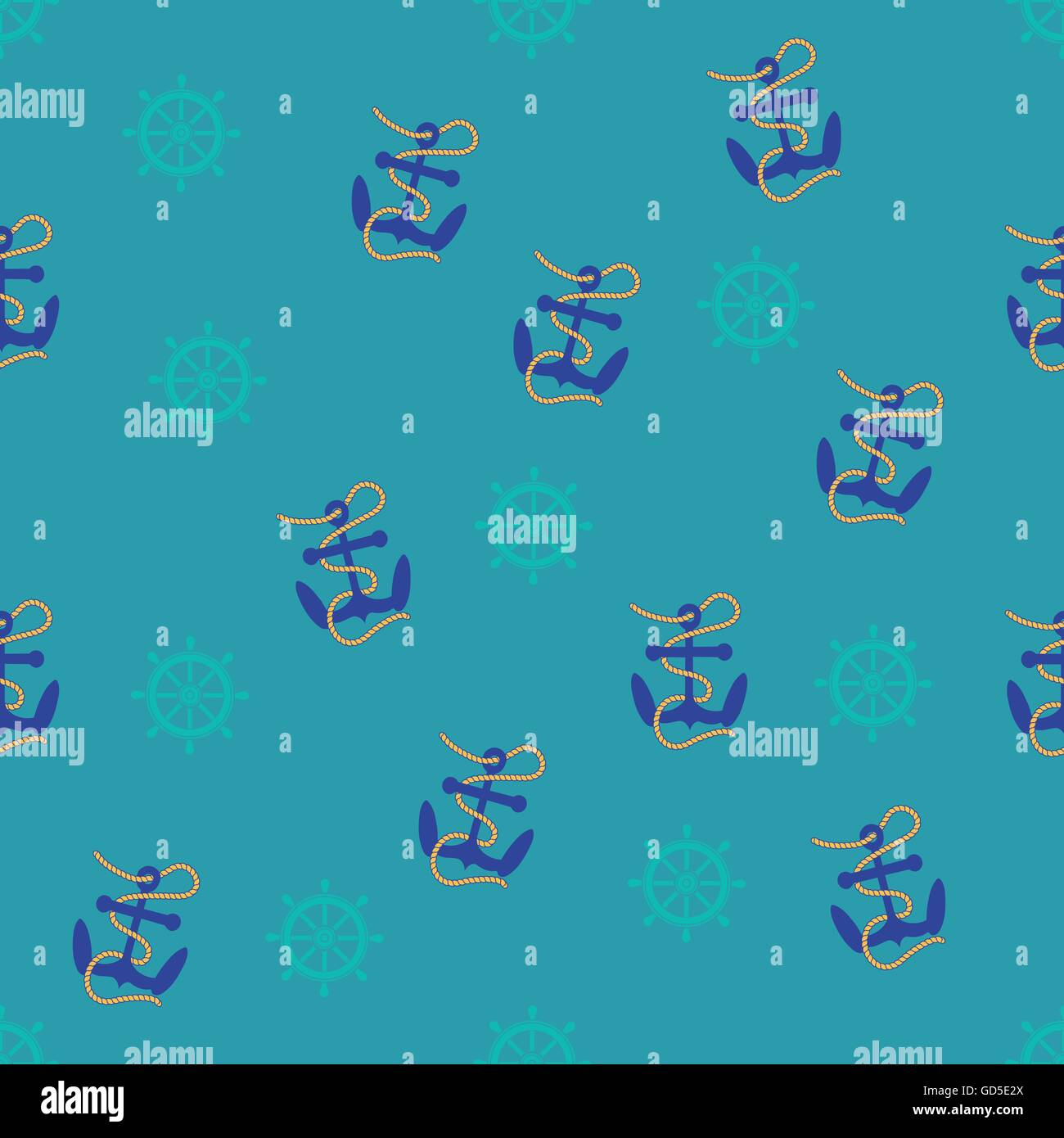 Seamless of helm, rope and anchor Stock Vector Image & Art - Alamy