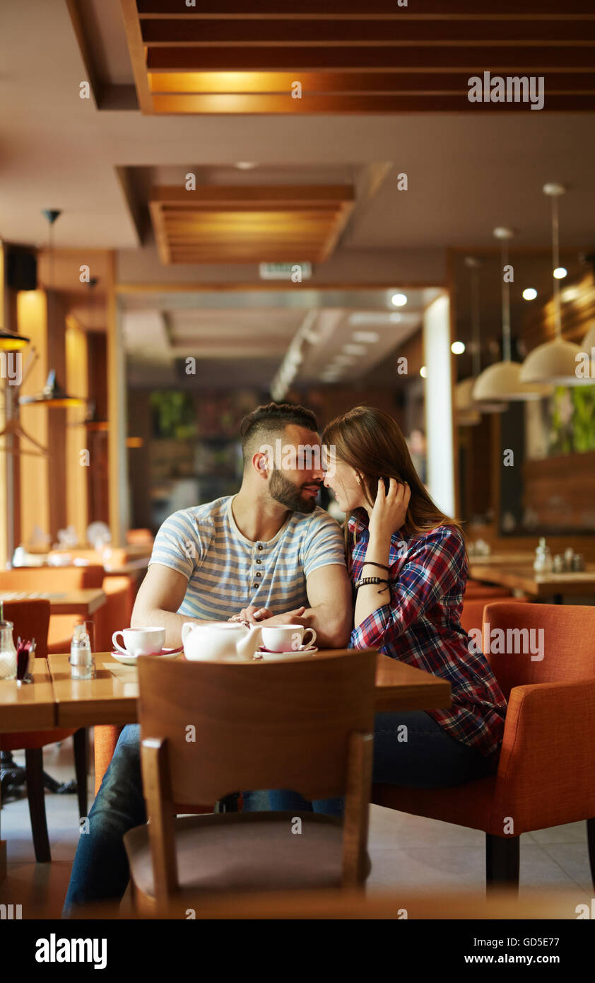 Couple in cafe Stock Photo - Alamy