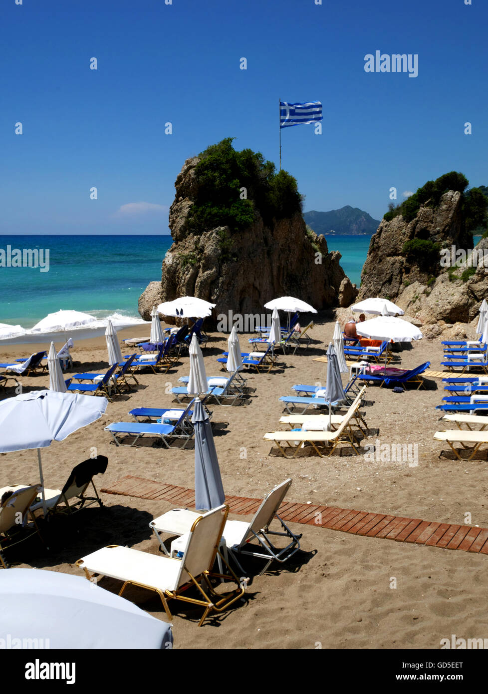 View of Agios Gordios beach, Corfu Stock Photo - Alamy