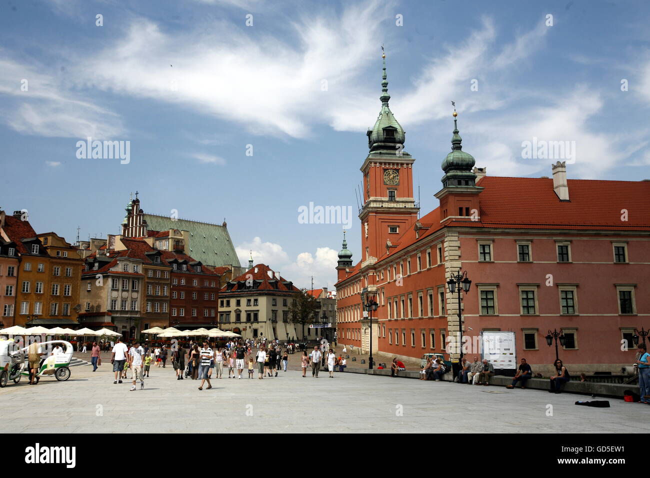 the Zamkowy Square in the City of Warsaw in Poland, East Europe Stock ...