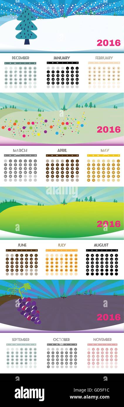 Calendar themes Stock Vector Images - Alamy