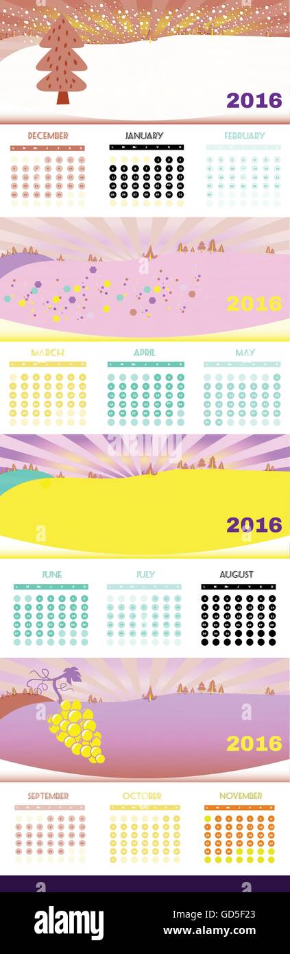 Calendar themes Stock Vector Images - Alamy