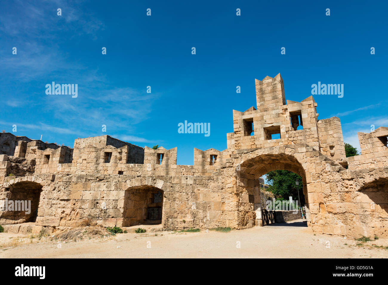 Rhodes old town gate hi-res stock photography and images - Alamy