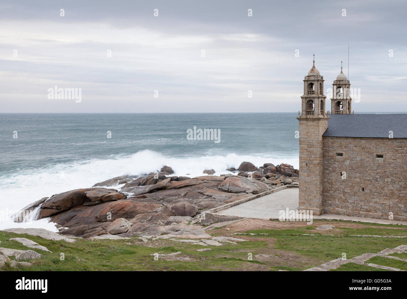 Muxía, Spain: Sanctuary of the Virgin of the Boat Stock Photo - Alamy