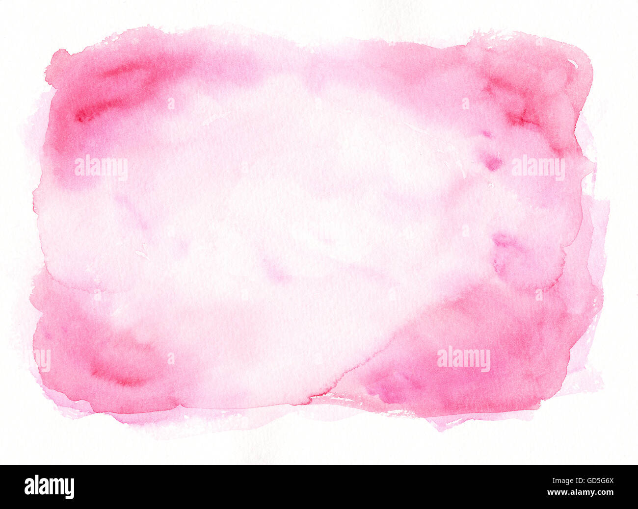 Pink abstract frame watercolor painting Stock Photo - Alamy