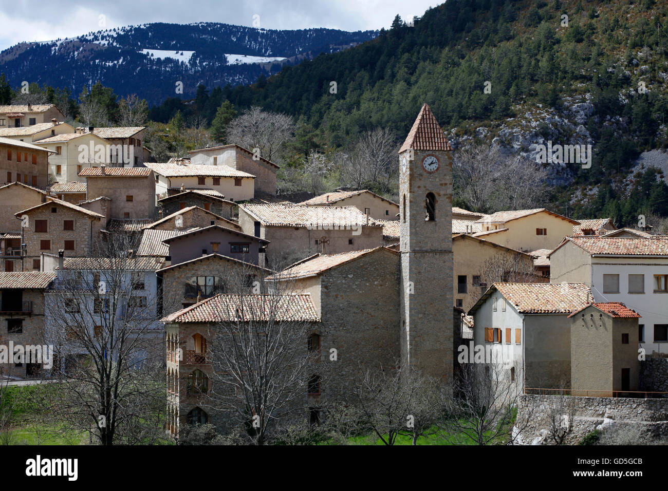 The village of Gósol, close to Berga, Catalonia, Spain. The artist ...