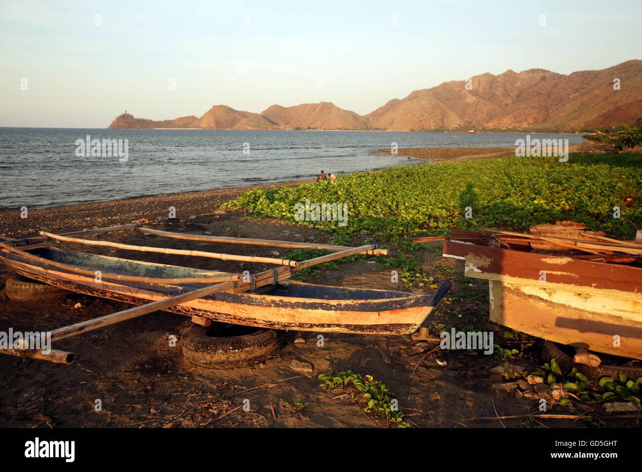 the coast and beach at thecity of Dili in the south of East Timor in ...