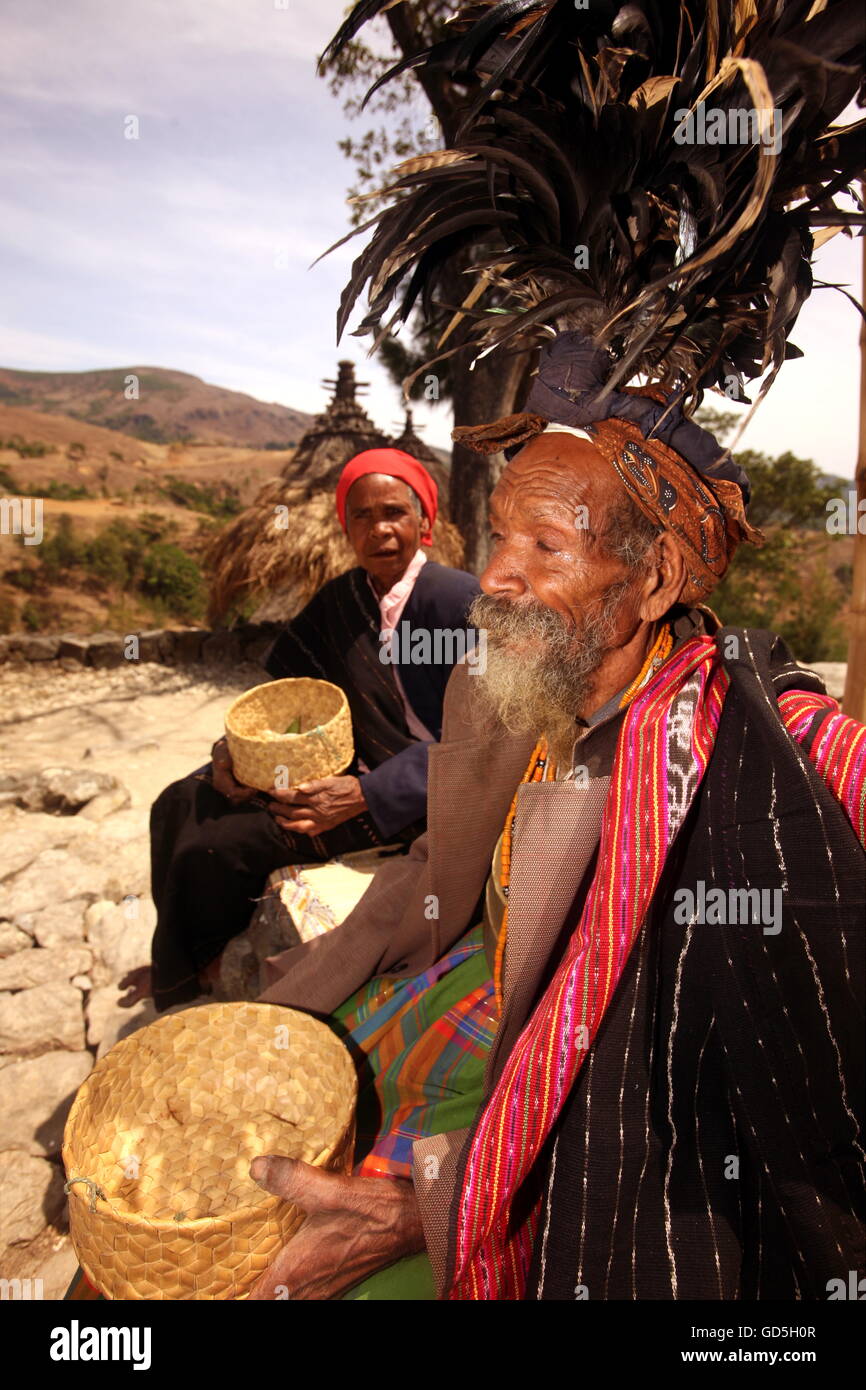 Mambai People and Farmers in the landscape near the Village Maubisse in ...