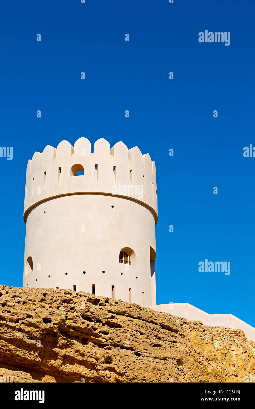 fort battlesment sky and star brick in oman muscat the old defensive ...