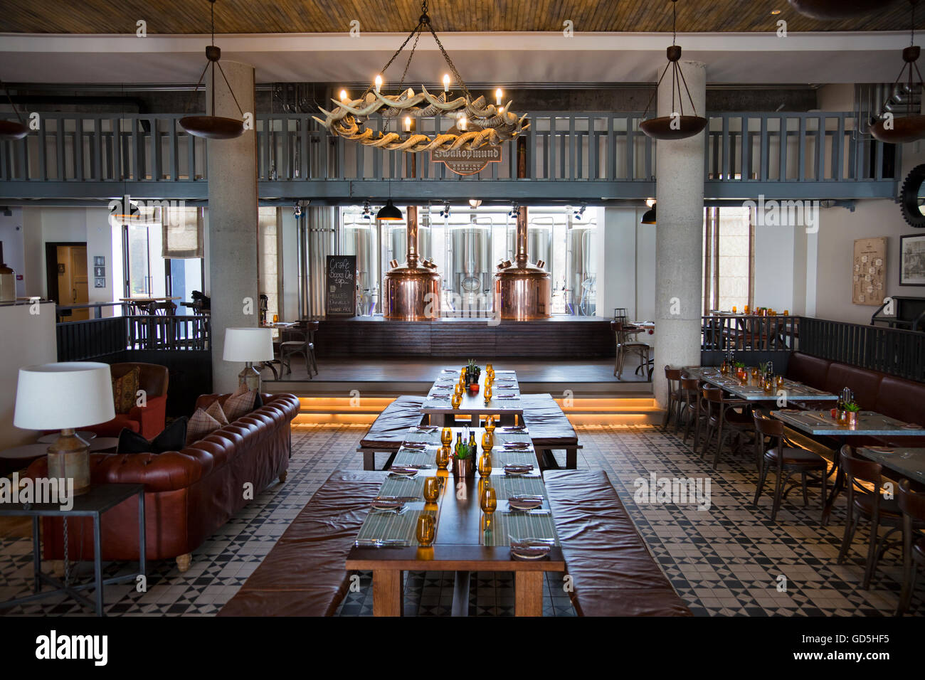 Brewer and Butcher Restaurant in Swakopmund - Namibia Stock Photo - Alamy