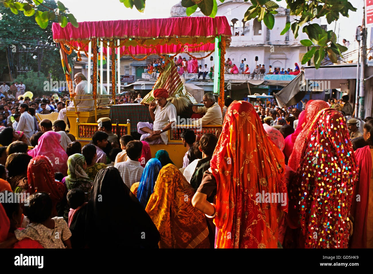 People celebrating Teej festival Stock Photo - Alamy