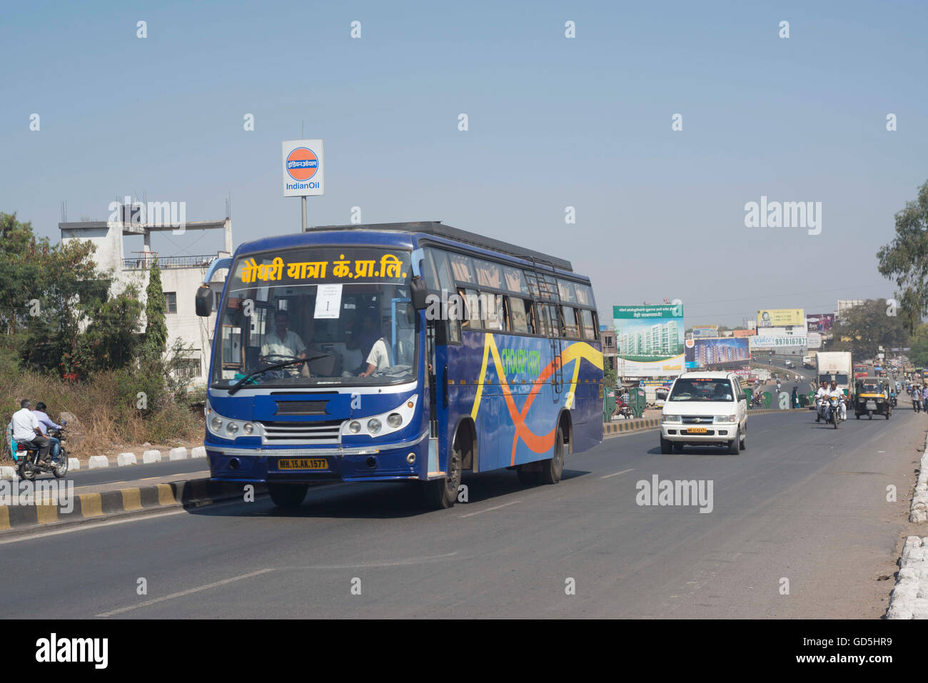 Vehicle on road on national highway, pune, maharashtra, india, asia ...