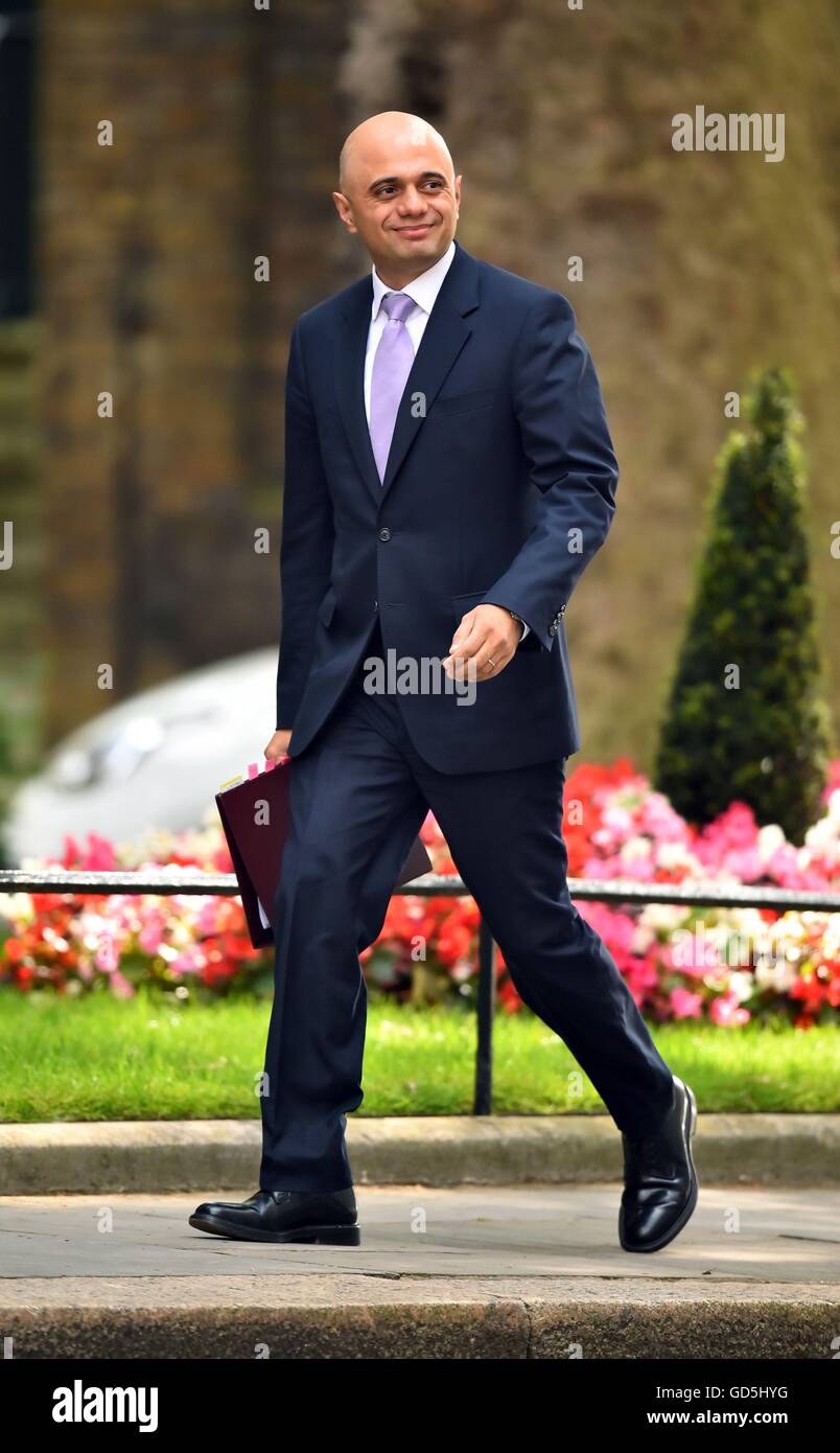 Business Secretary Sajid Javid arrives in Downing Street, London, for ...