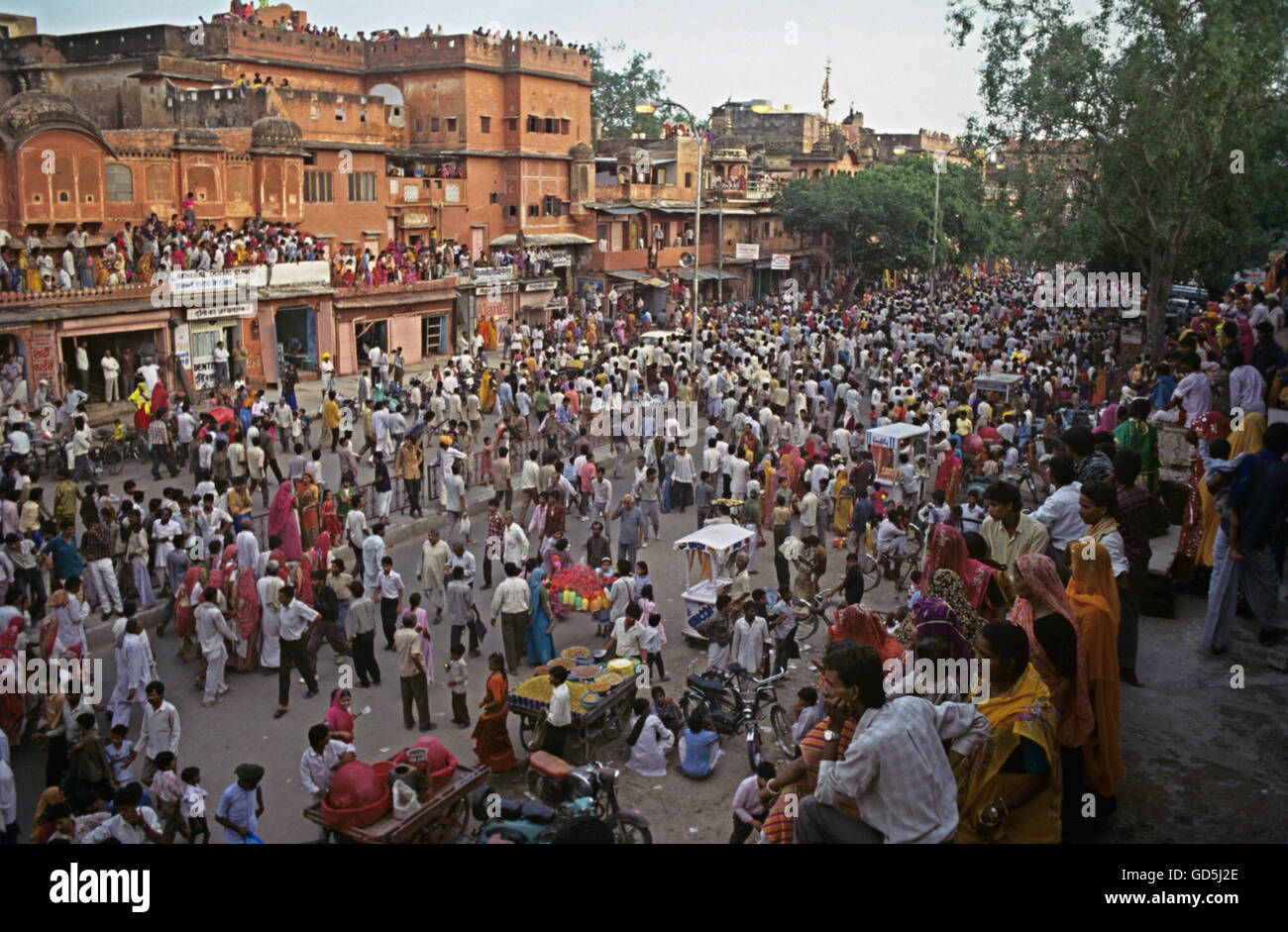 People gathering at a Fair Stock Photo - Alamy