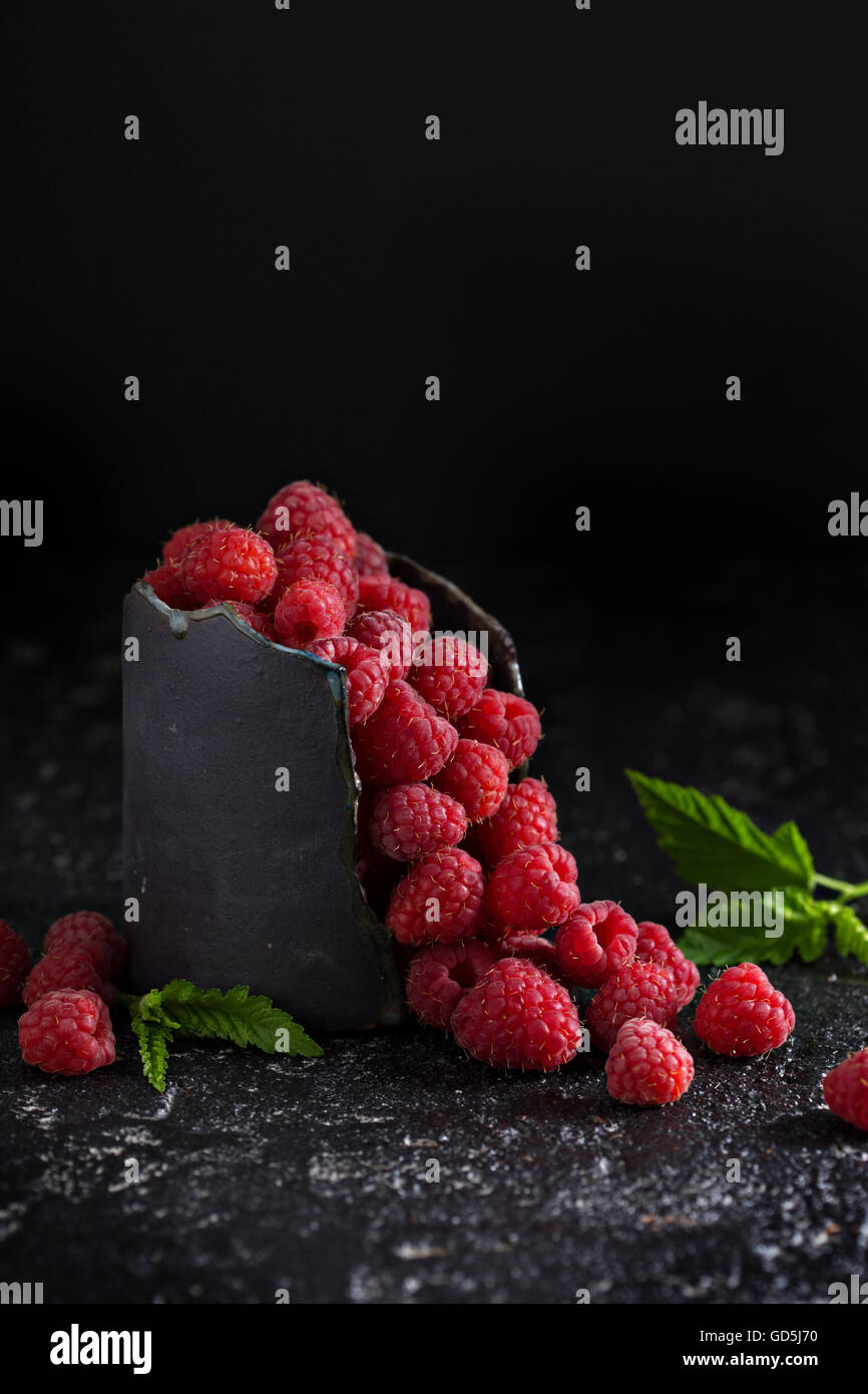 Raspberry in the cup hi-res stock photography and images - Alamy