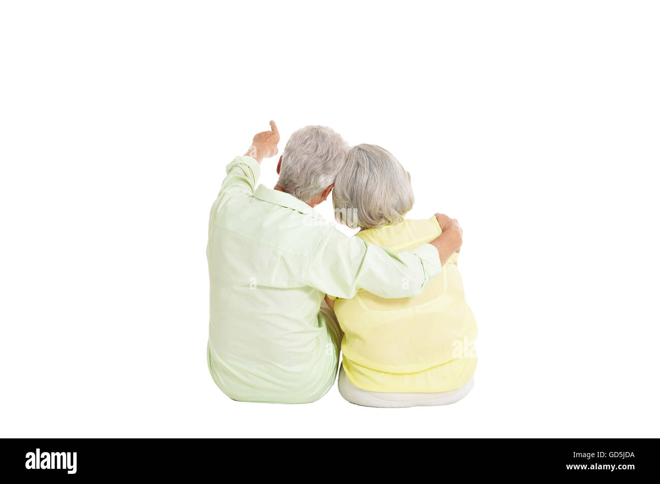 Elderly couple back view Cut Out Stock Images & Pictures - Alamy