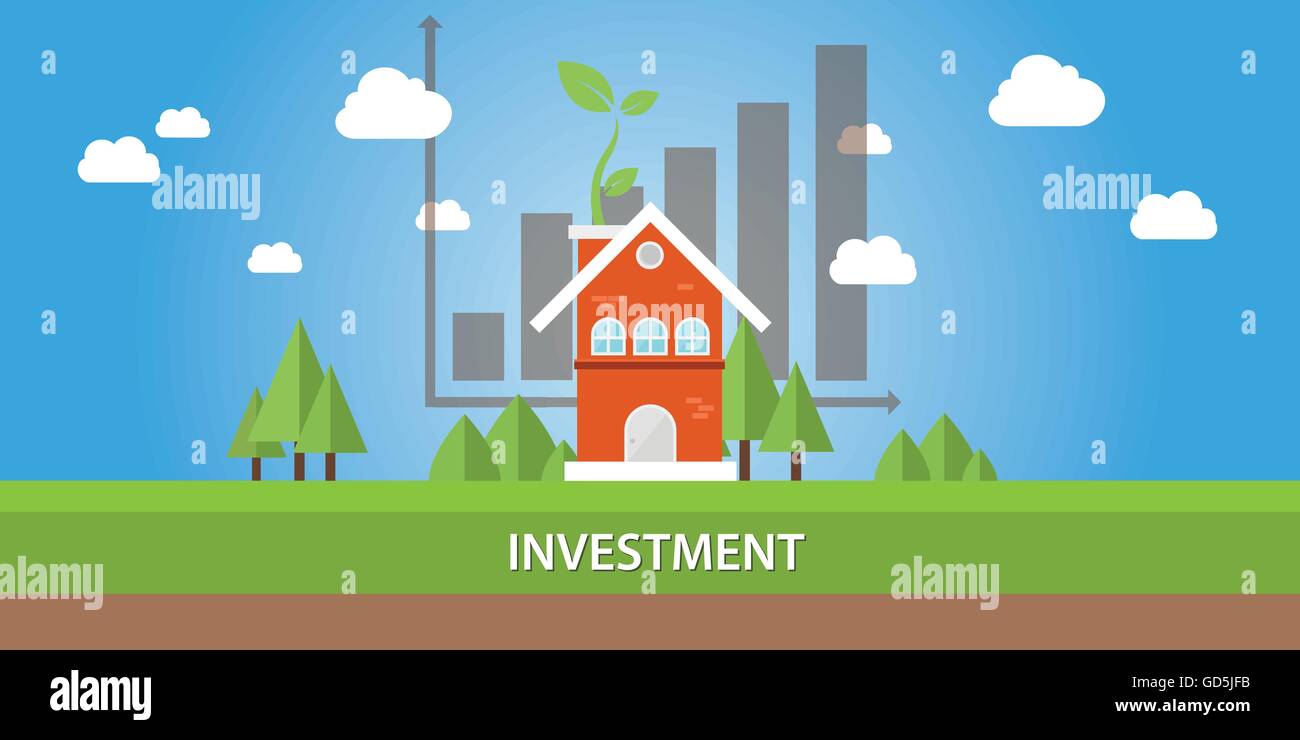 house investment property real estate business graph growth Stock ...